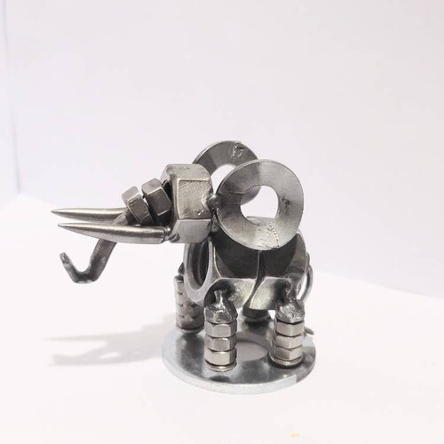 Scrap Metal Elephant Sculpture - Etsy