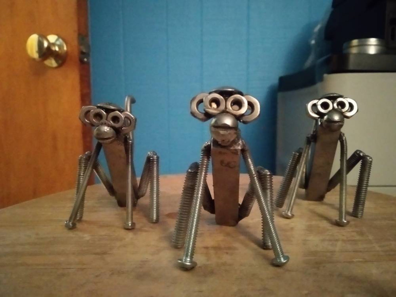 Scrap Metal Monkey Sculpture - Etsy