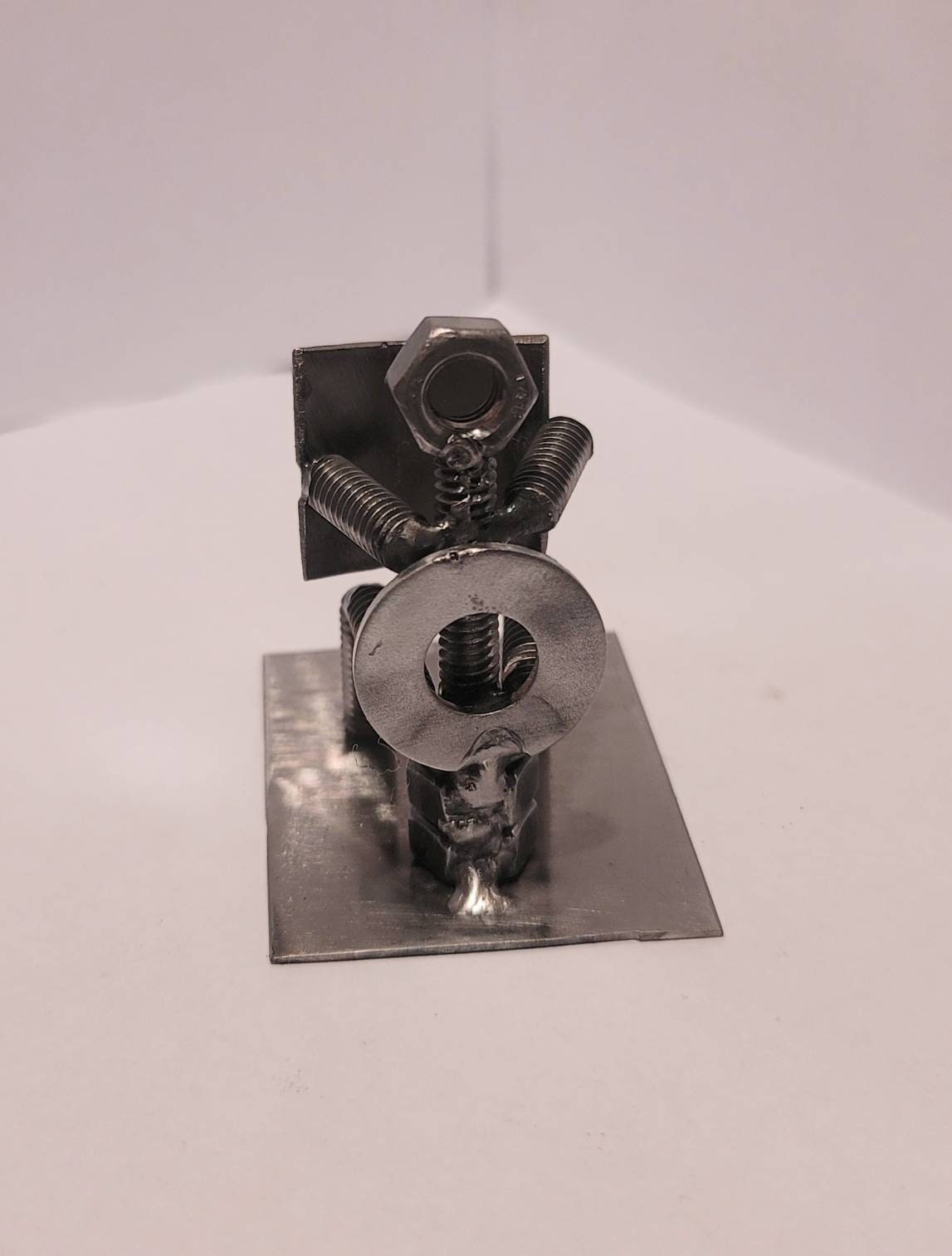 Scrap Metal Man on the Toilet | Etsy