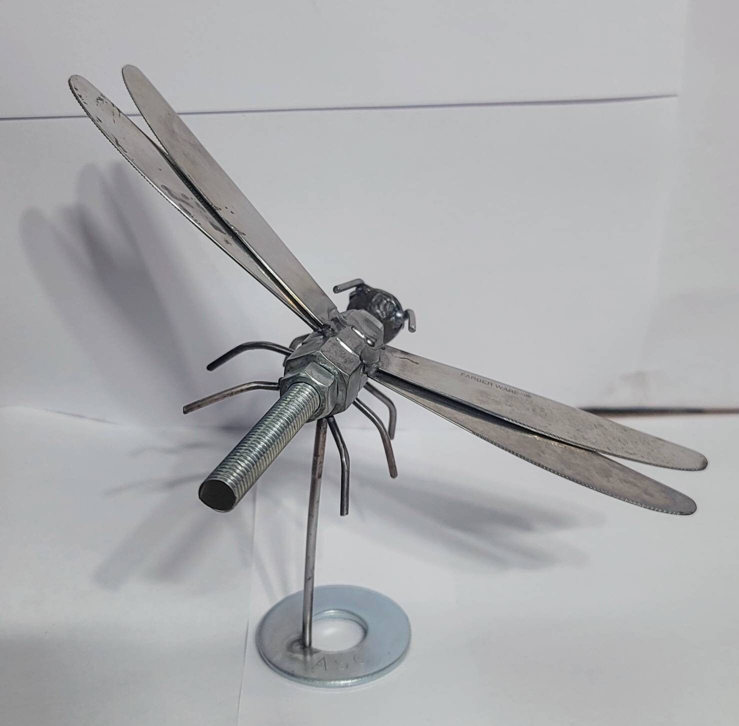 Scrap Metal Dragonfly Statue - Etsy