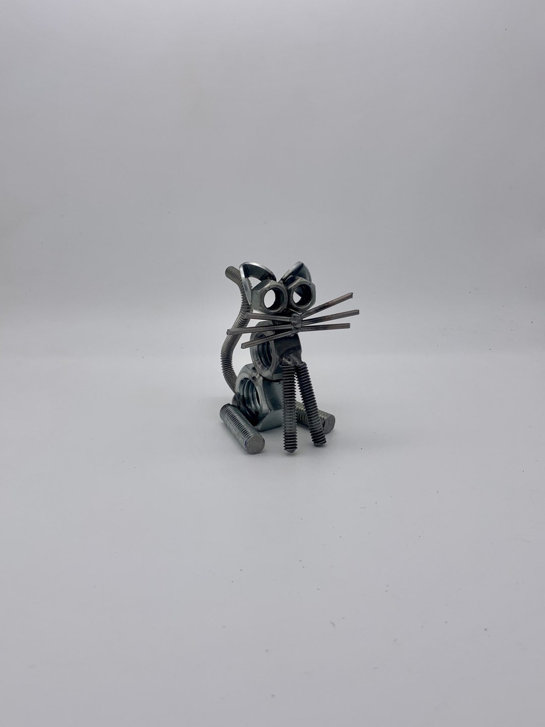 Scrap Metal Cat Sculpture - Etsy