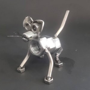 Scrap Metal Dog Sculpture - Etsy