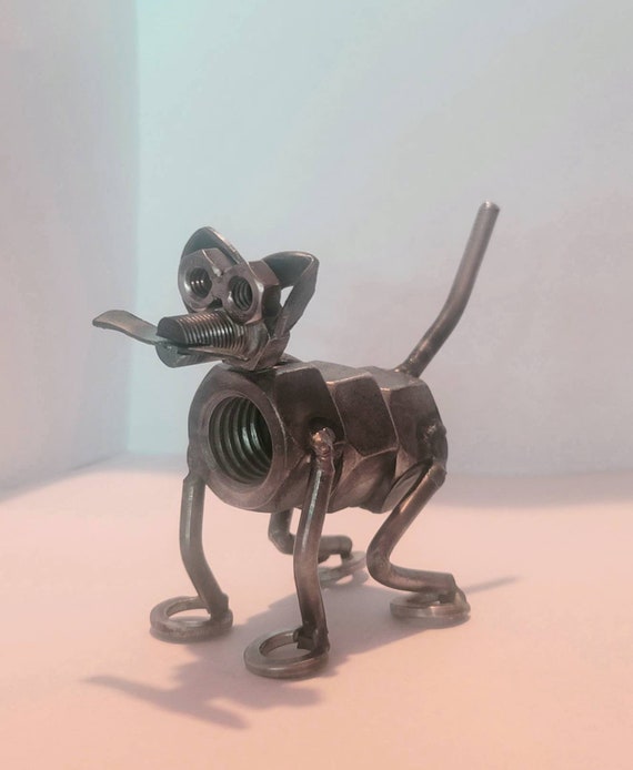 Scrap Metal Dog Sculpture | Etsy