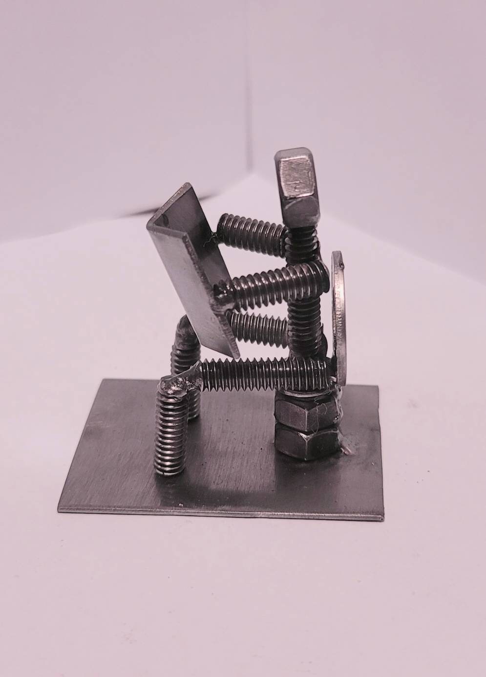 Scrap Metal Man on the Toilet | Etsy