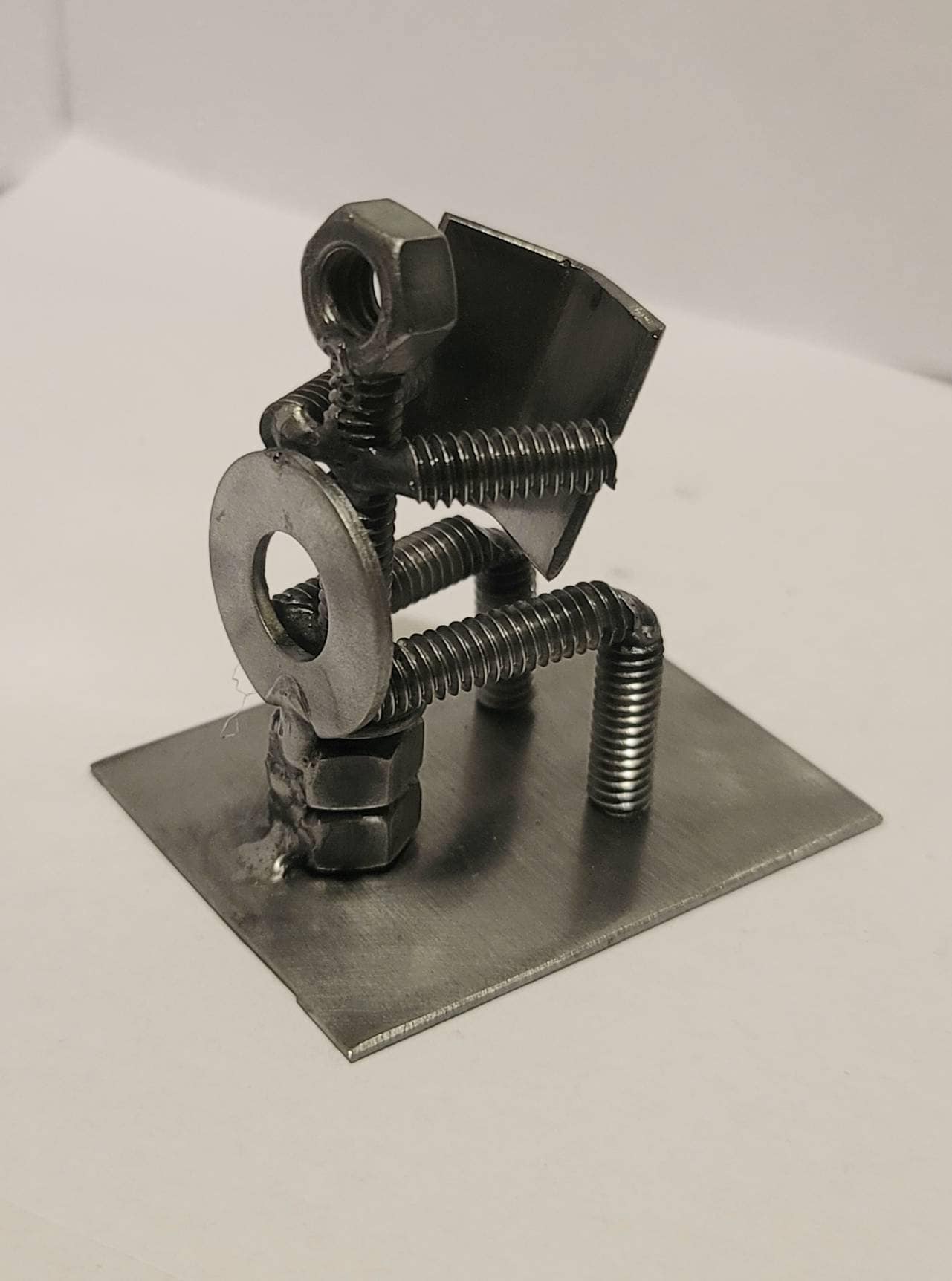 Scrap Metal Man on the Toilet | Etsy