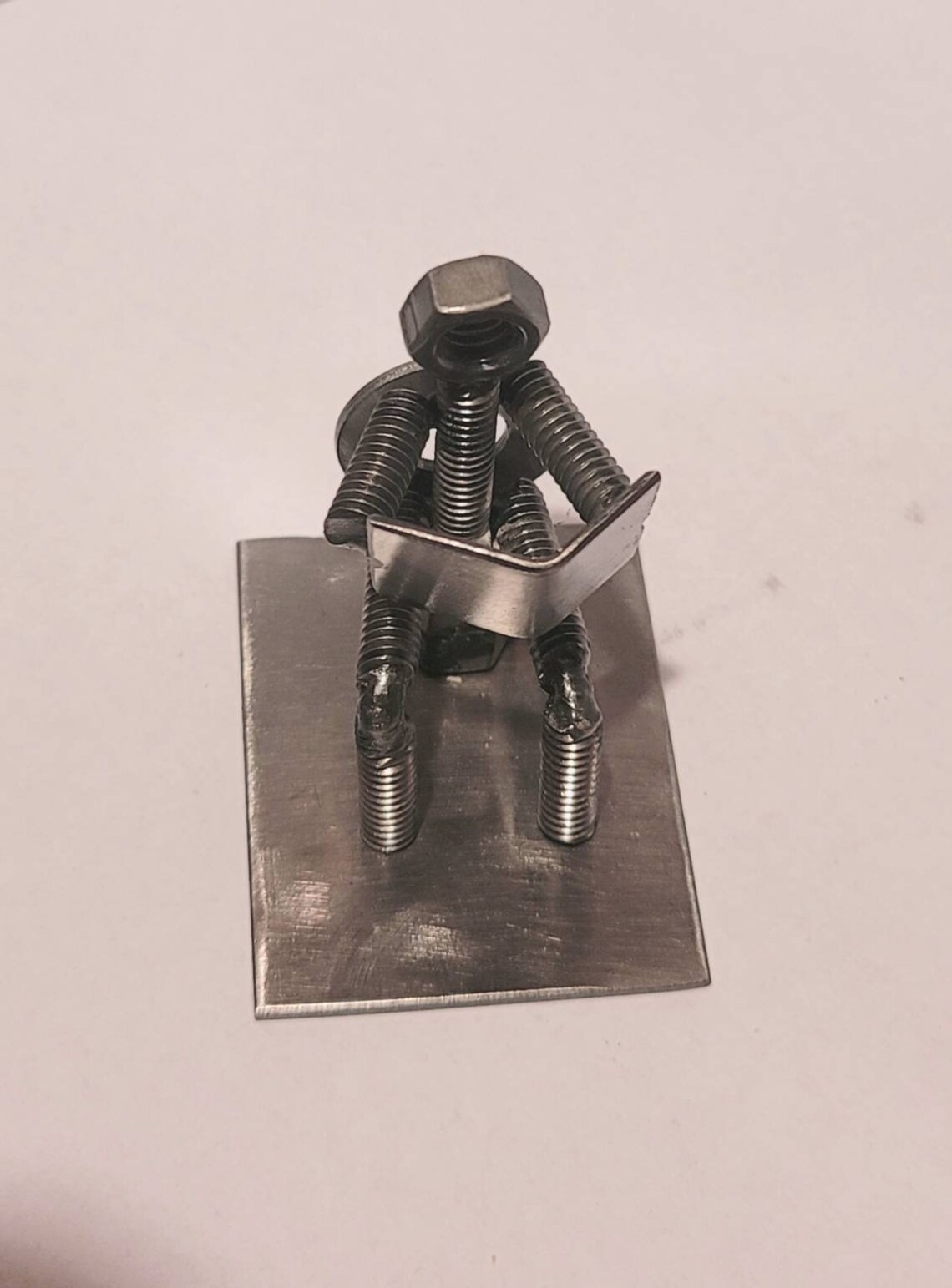 Scrap Metal Man on the Toilet - Etsy