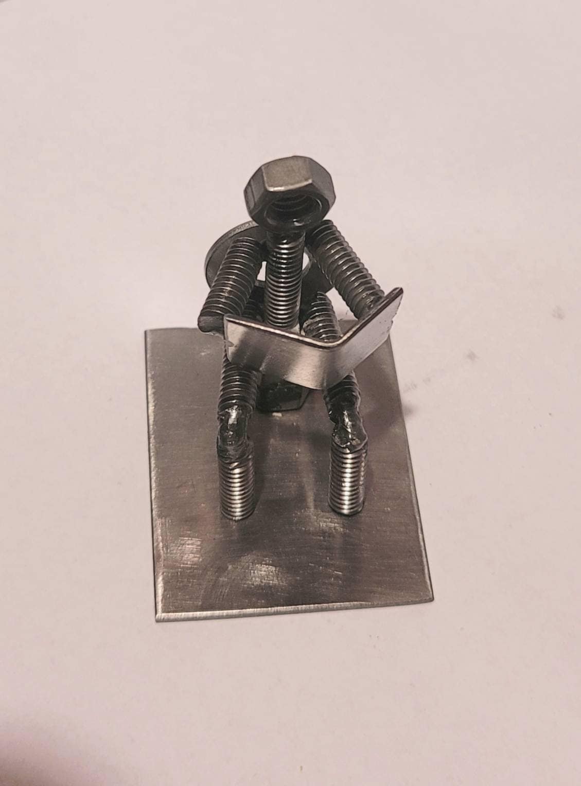 Scrap Metal Man on the Toilet | Etsy