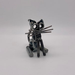 Scrap Metal Cat Sculpture - Etsy