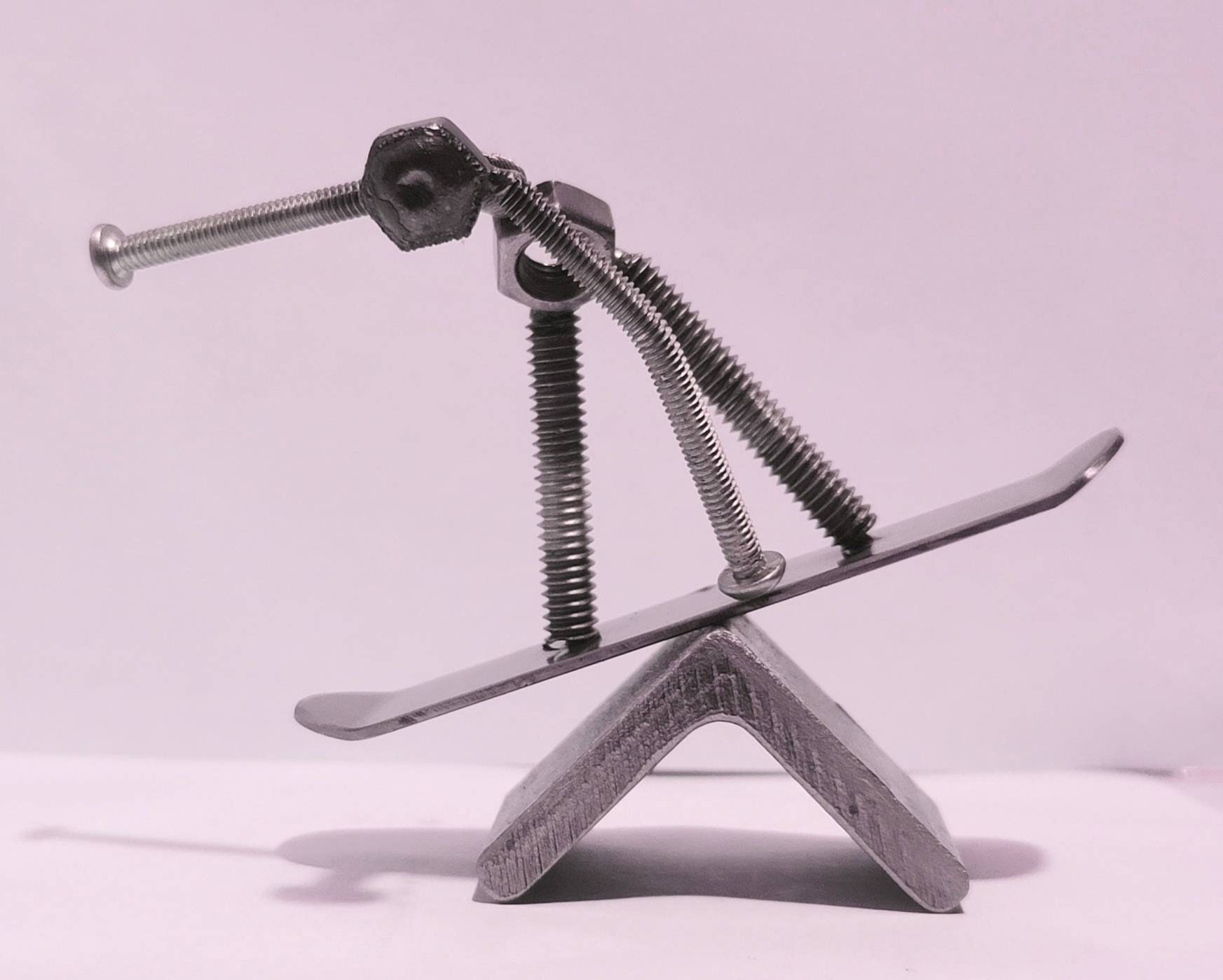 Scrap Metal Snowboarding Sculpture - Etsy