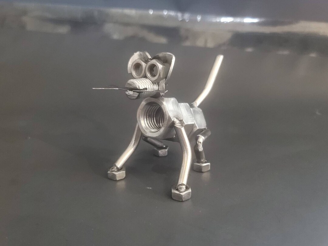 Scrap Metal Dog Sculpture - Etsy