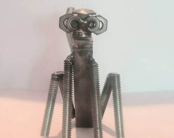 Cheeky Monkey Scrap Metal Desk Sculpture / Desk Toy / Paperweight - Etsy