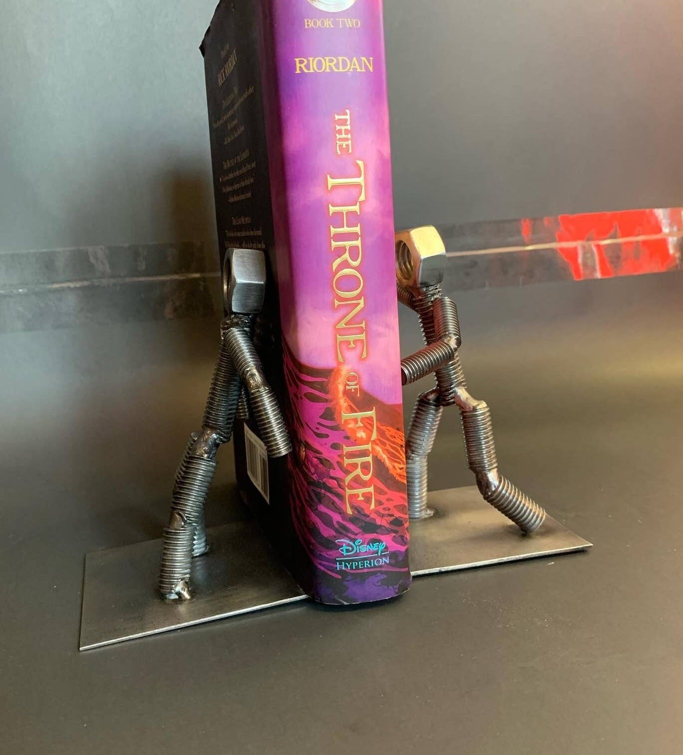 Scrap Metal Book Holders-men Holding up a Book - Etsy