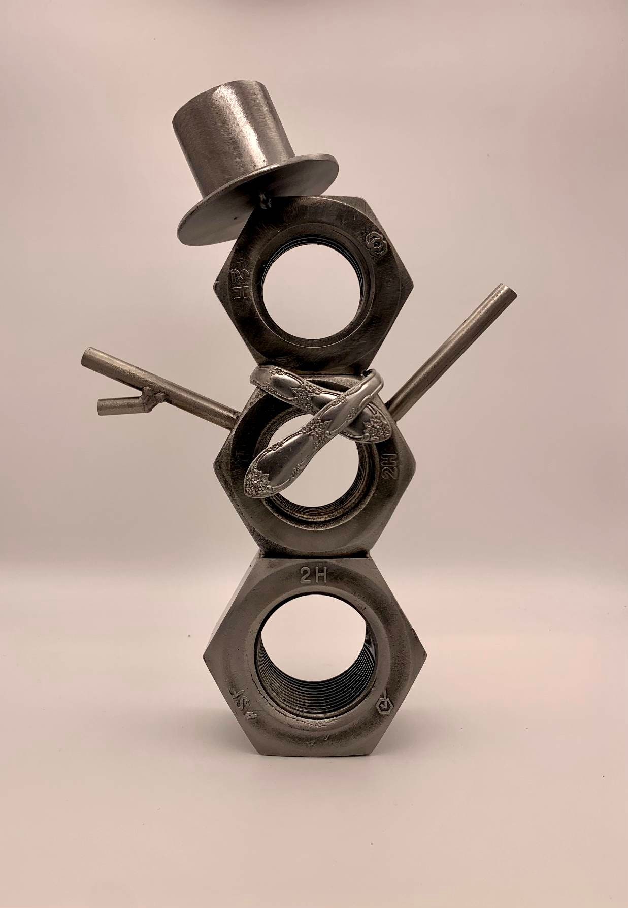 Giant 10in Scrap Metal Snowman - Etsy