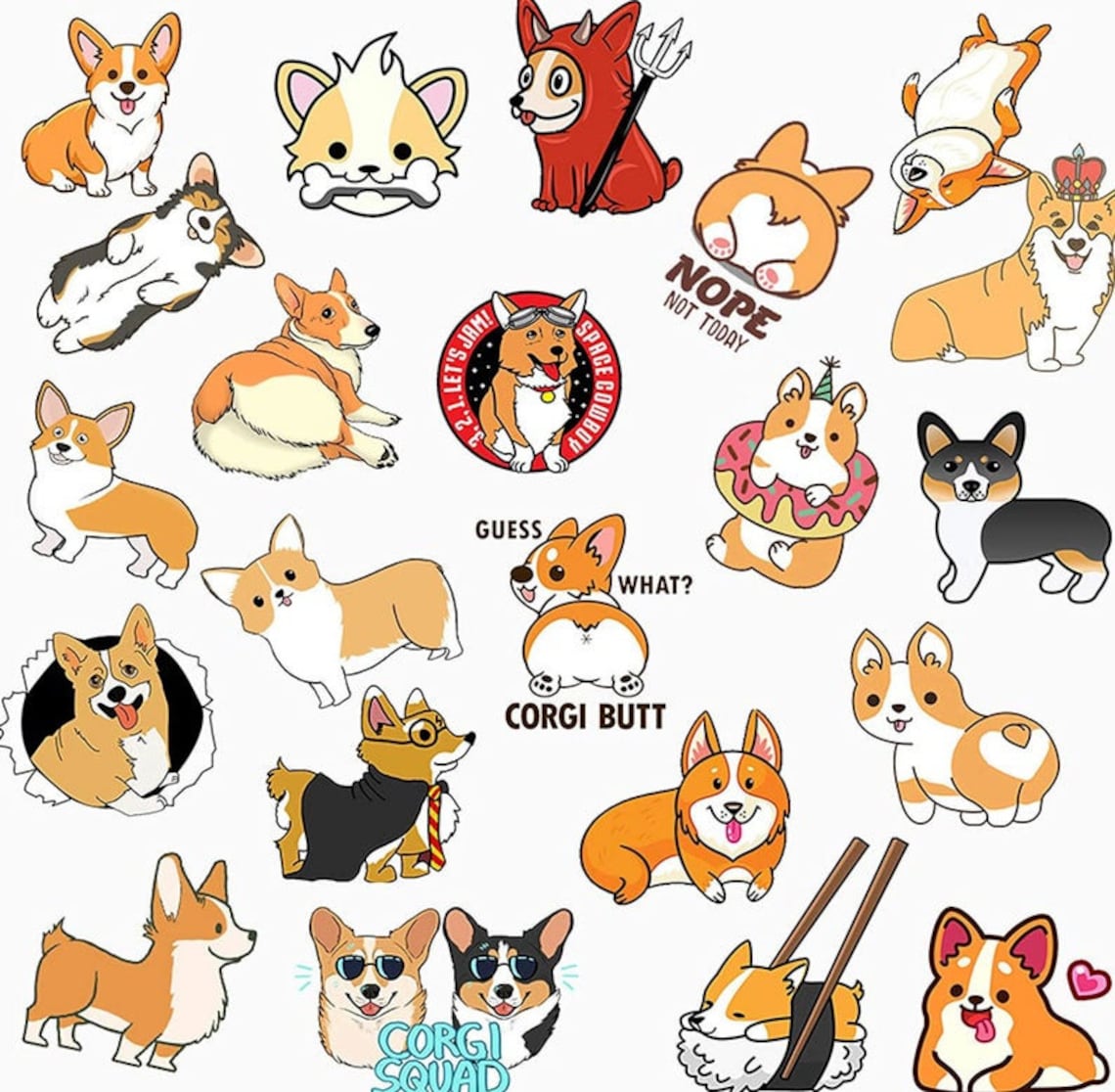 WATERPROOF Sticker. Corgi Sticker. Cute Corgi Sticker. VSCO | Etsy