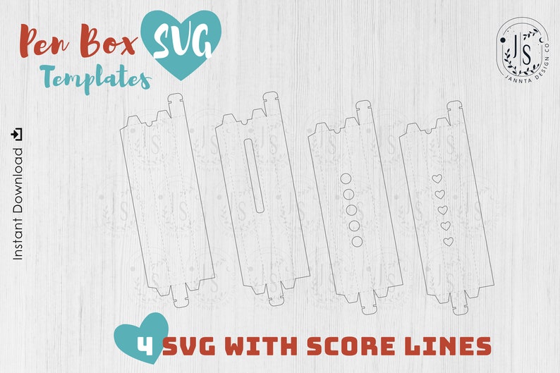 Bundle Pen Display Card SVG and Pen Box Template Epoxy - Etsy