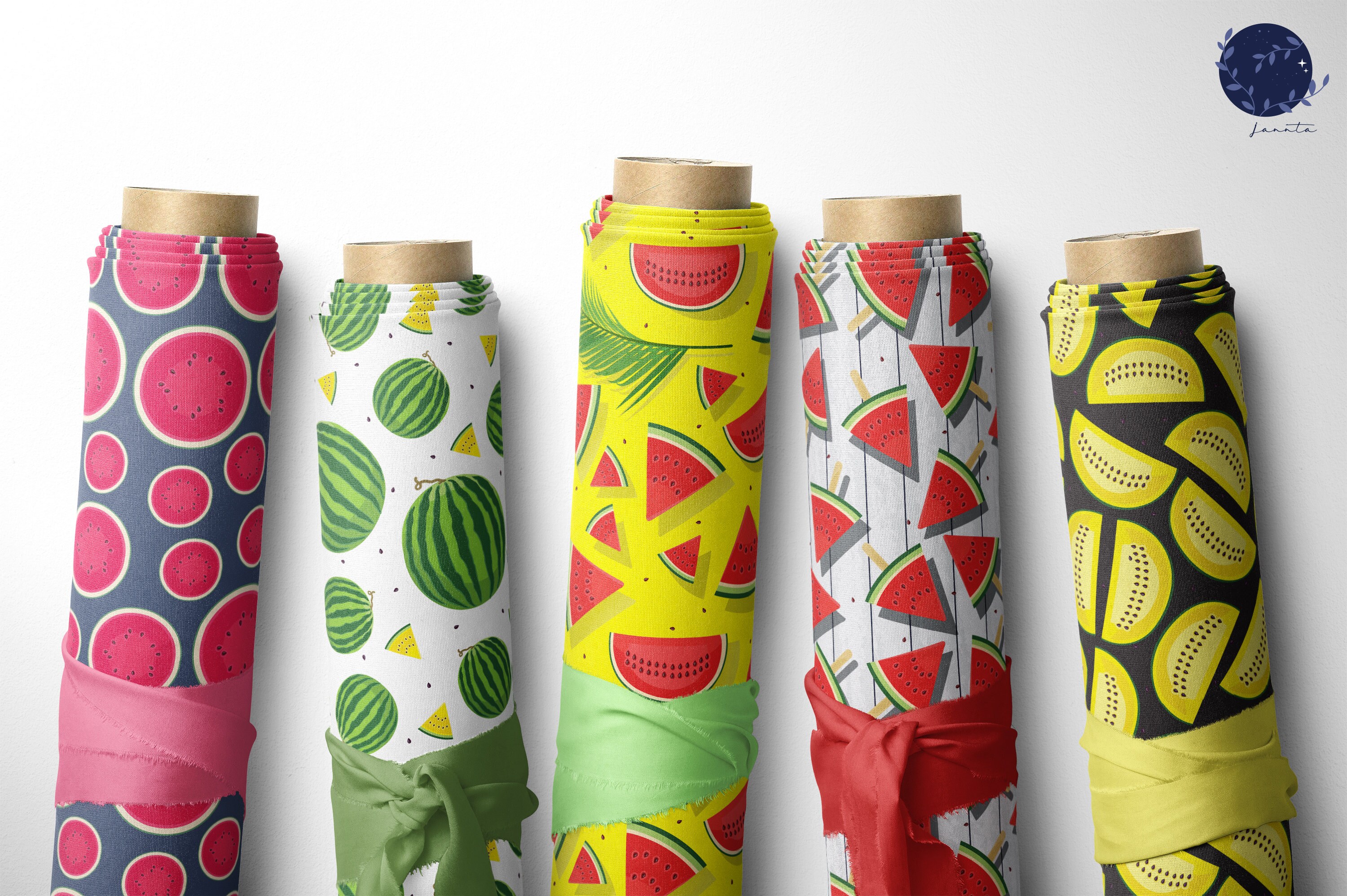 Melon Digital Paper Watermelon Fruit Tropical Fruits Set | Etsy