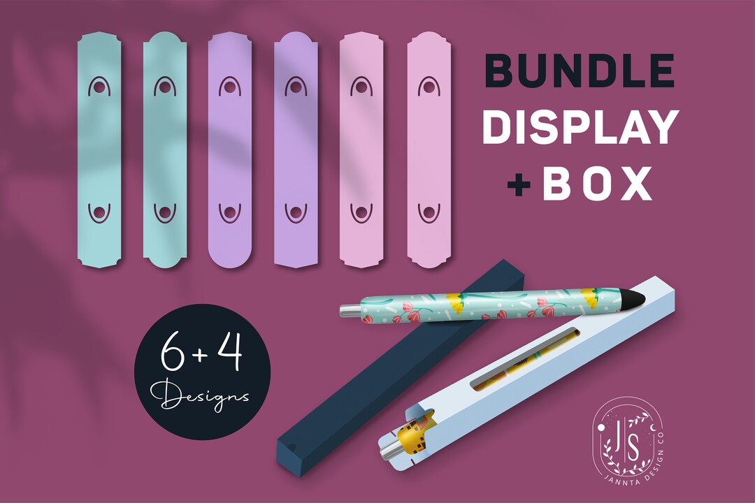 Bundle Pen Display Card SVG and Pen Box Template | Epoxy Window Box Cut ...
