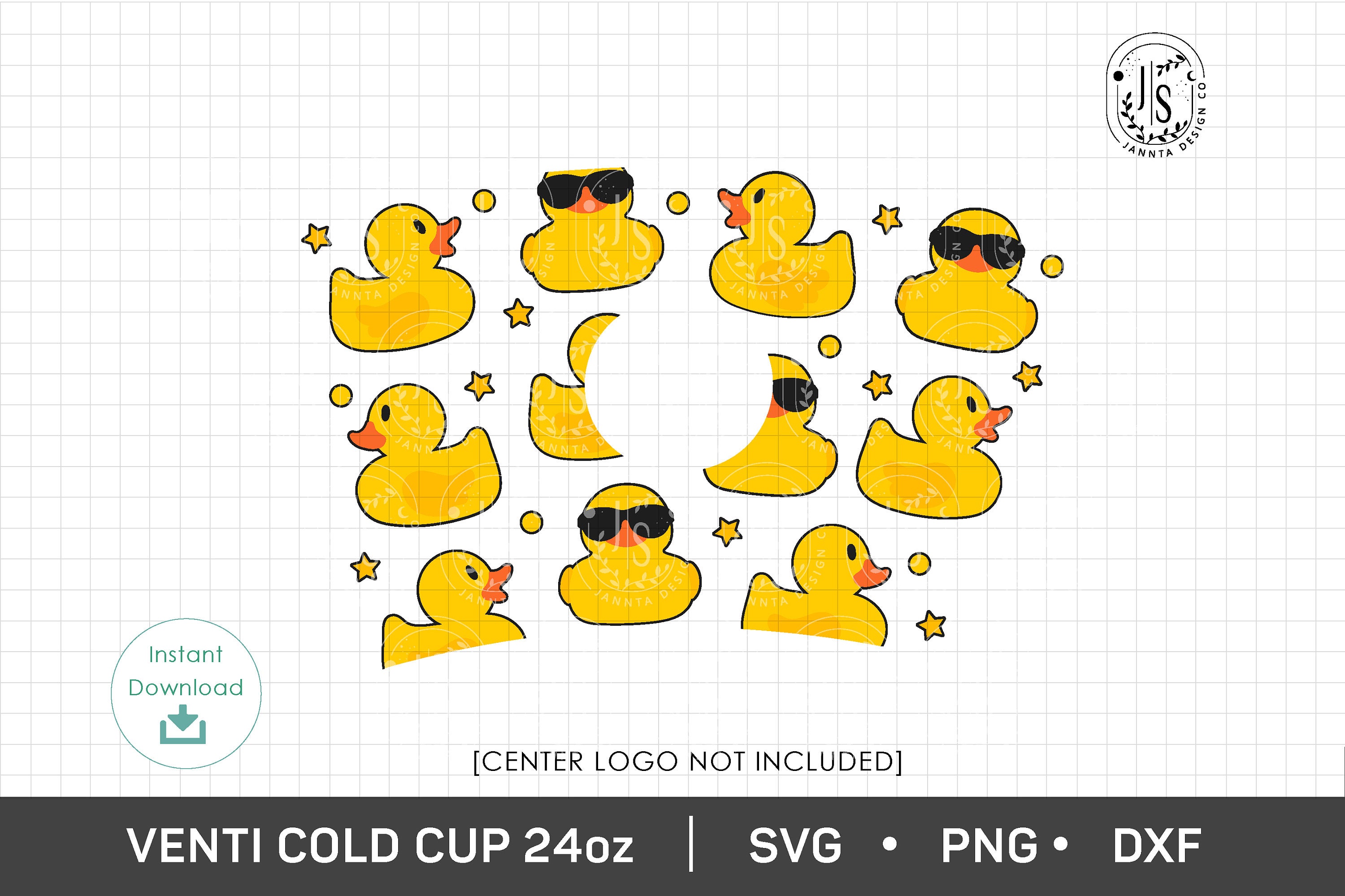 Rubber Duck SVG Cup Wrap Rubber Ducks 24oz Happy Duckie - Etsy