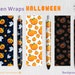 Pumpkin Pen Wrap PNG | Halloween Ghost Wraps Png | Autumn Wrap File Set ...