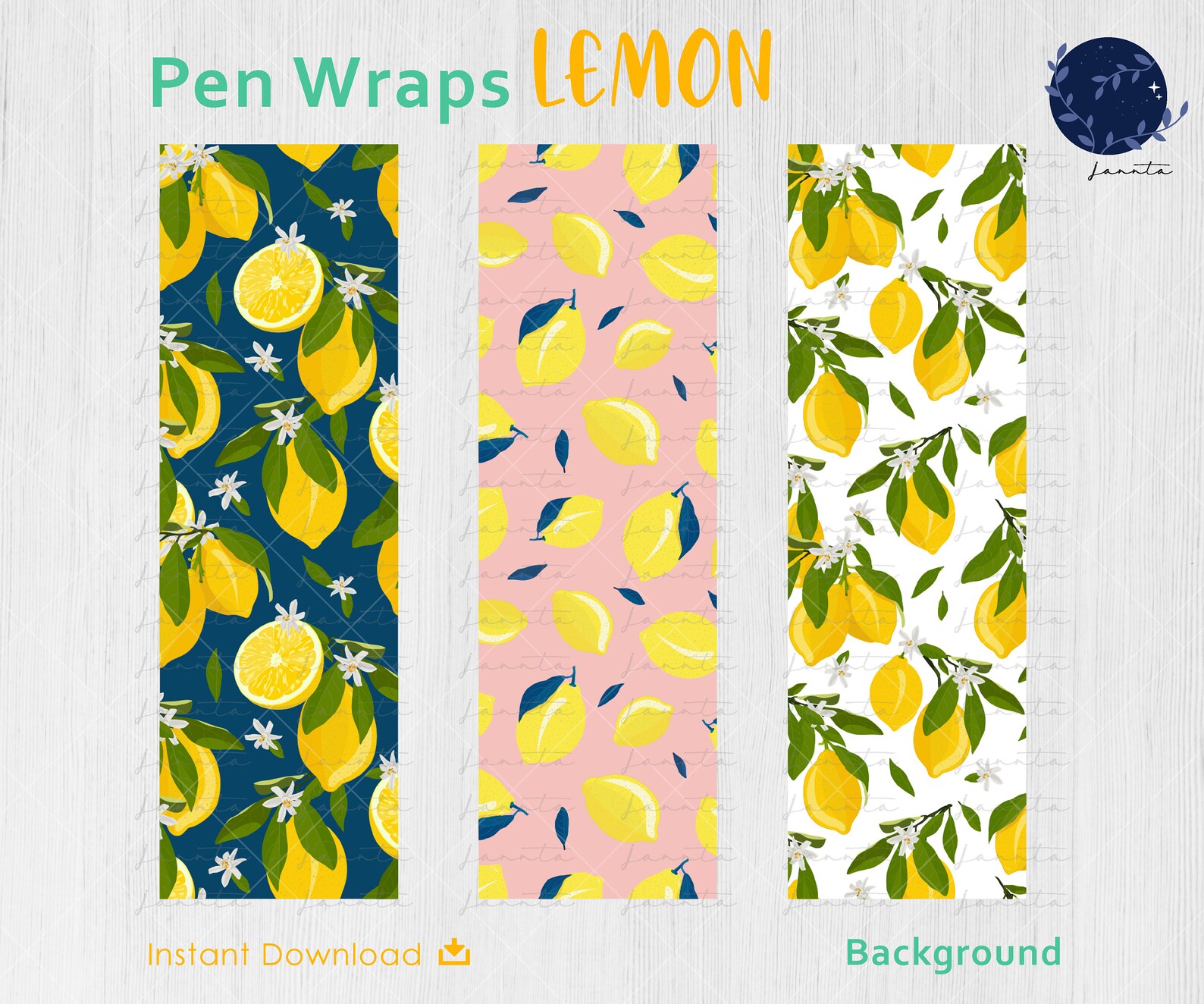 Lemon Pen Wrap PNG | Waterslide & Vinyl File (digital Download) - Etsy