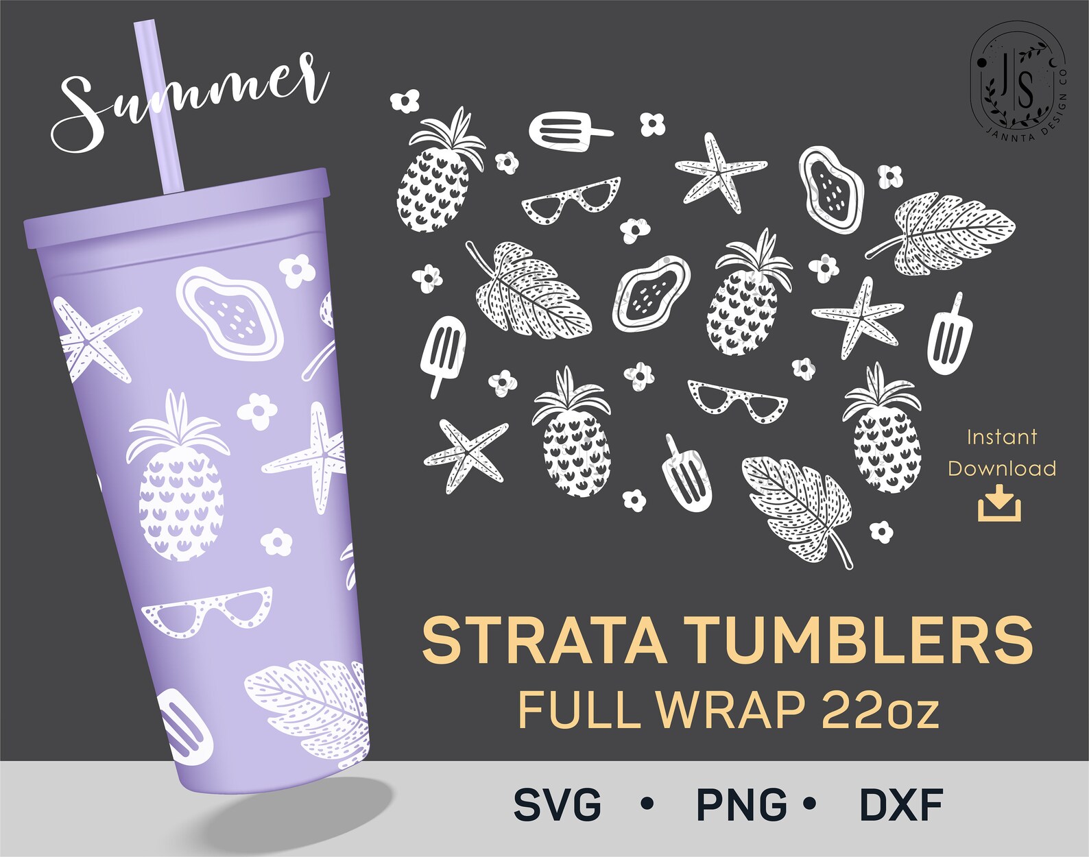 Summer Beach Strata SVG Strata Cup svg Strata Full Wrap svg | Etsy