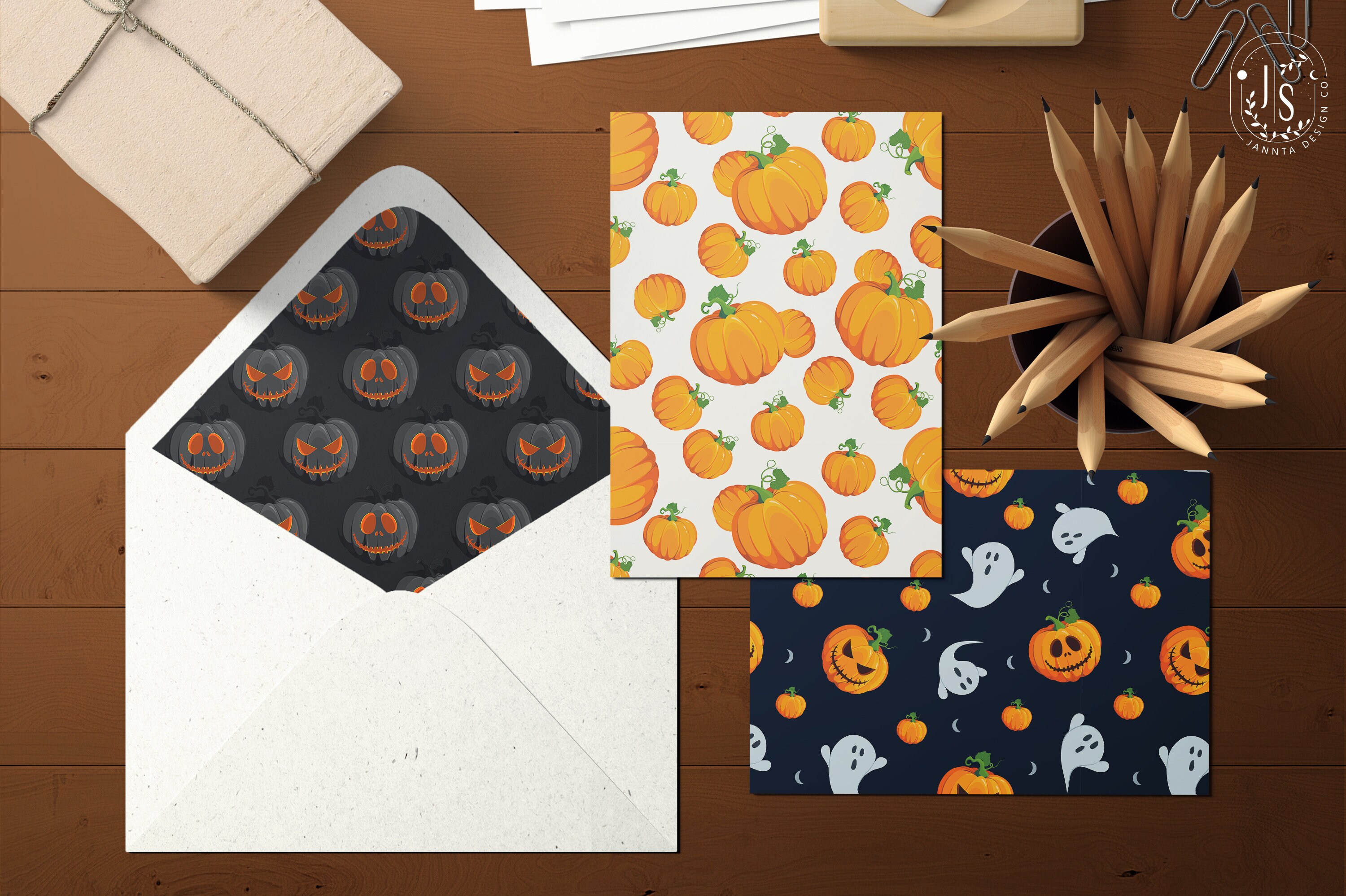 Halloween Digital Paper Pumpkin Digital Papers Pack | Etsy