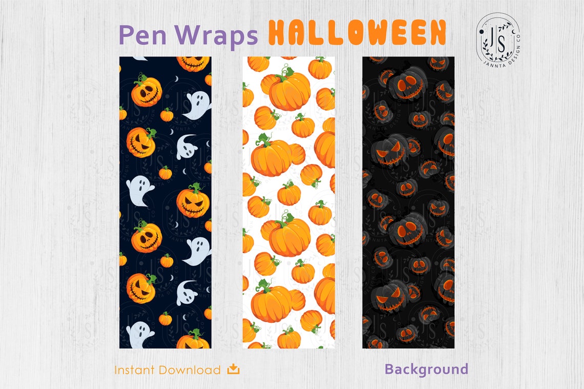 Pumpkin Pen Wrap PNG Halloween Ghost Wraps Png Autumn Wrap - Etsy