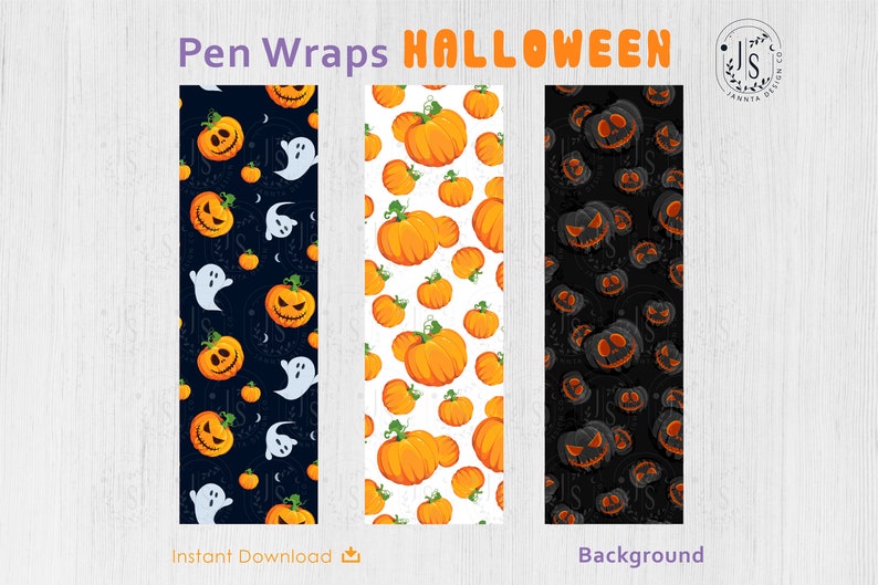 Pumpkin Pen Wrap PNG Halloween Ghost Wraps Png Autumn Wrap - Etsy