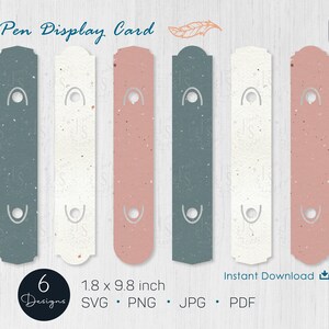 Epoxy Pen Display Card SVG | Glitter Pen Care Template | Pen Card ...