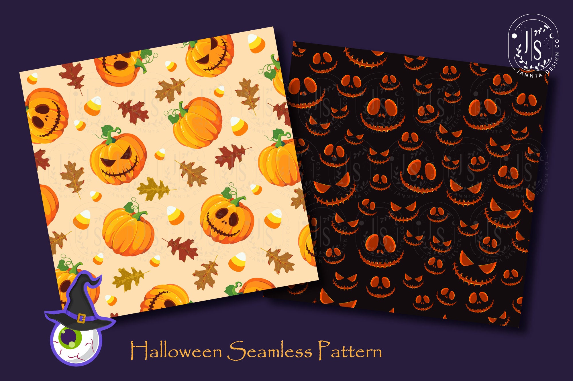 Halloween Digital Paper Pumpkin Digital Papers Pack Jack O - Etsy