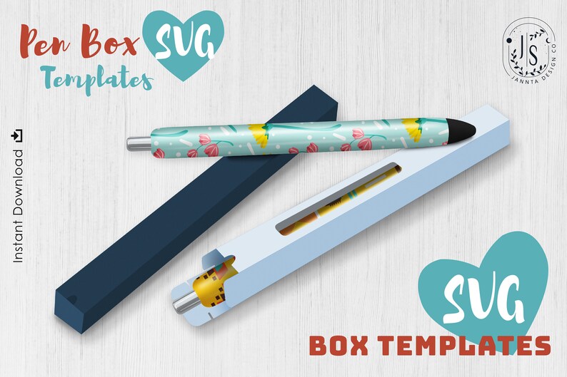Bundle Pen Display Card SVG and Pen Box Template Epoxy - Etsy