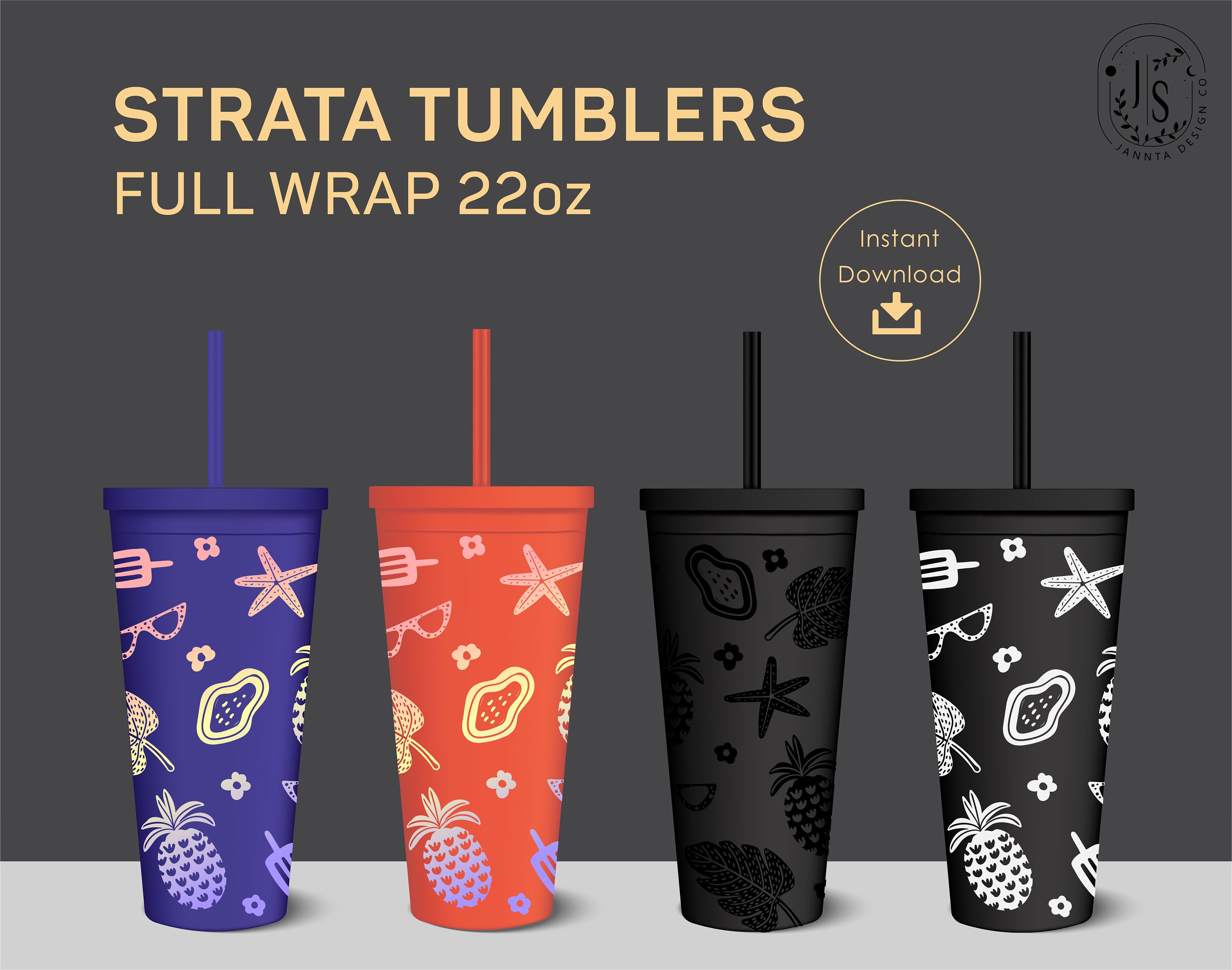 Summer Beach Strata SVG Strata Cup svg Strata Full Wrap svg | Etsy