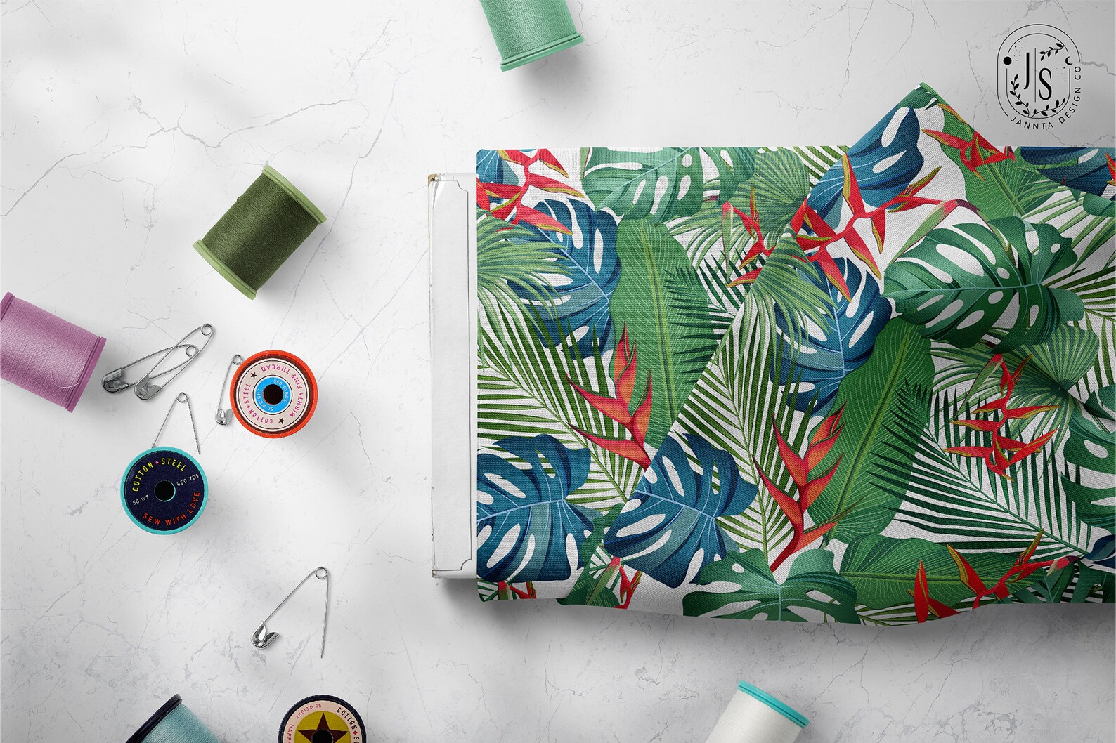 Tropical Flower Digital Paper Pack | Monstera Seamless Pattern ...
