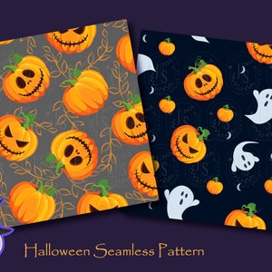 Halloween Digital Paper | Pumpkin Digital Papers Pack | Halloween ...
