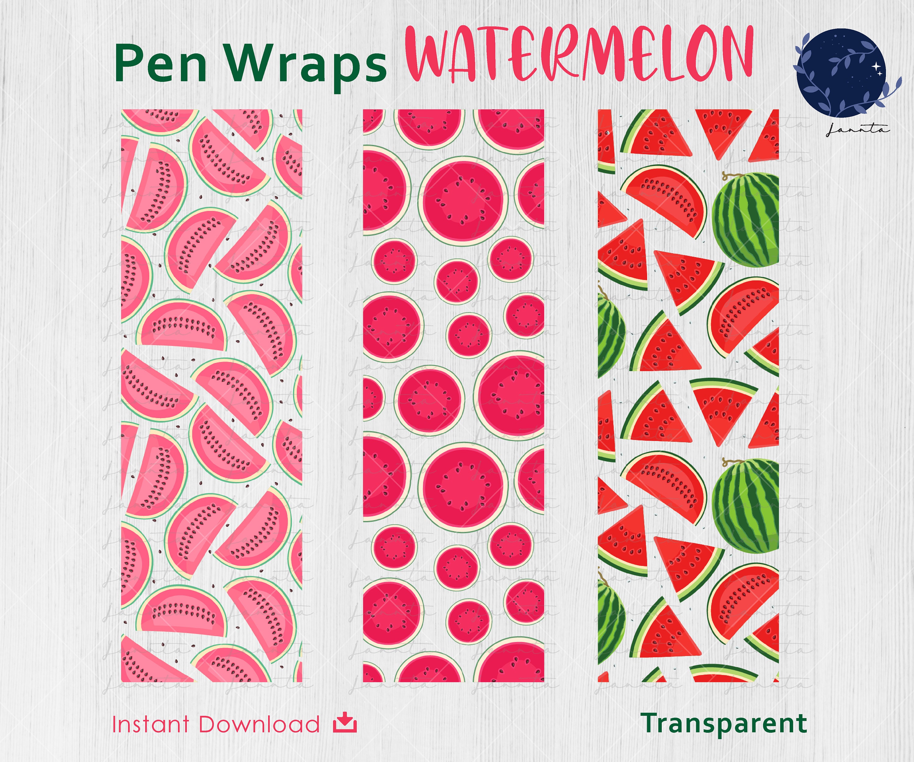 Melon Pen Wrap PNG Watermelon Fruit Pen Cut File Pen Wraps - Etsy