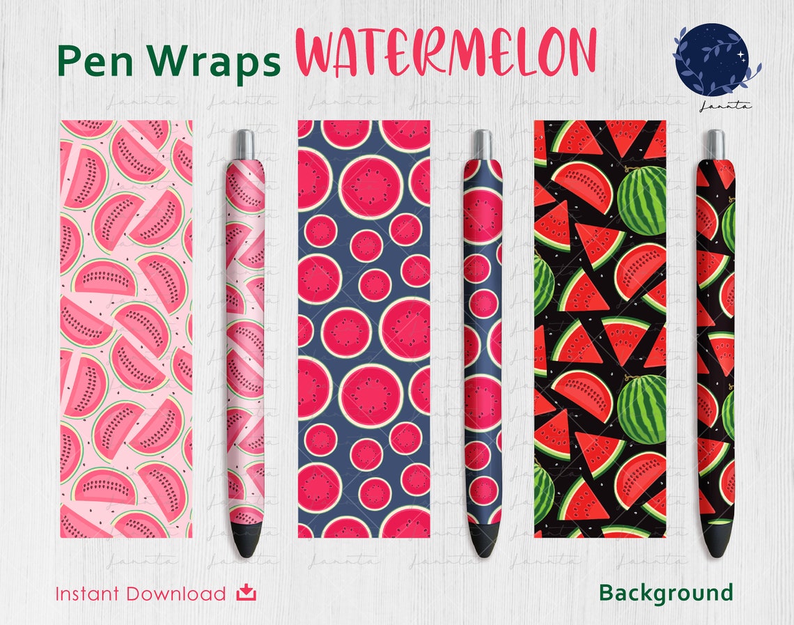 Melon Pen Wrap PNG Watermelon Fruit Pen Cut File Pen Wraps - Etsy
