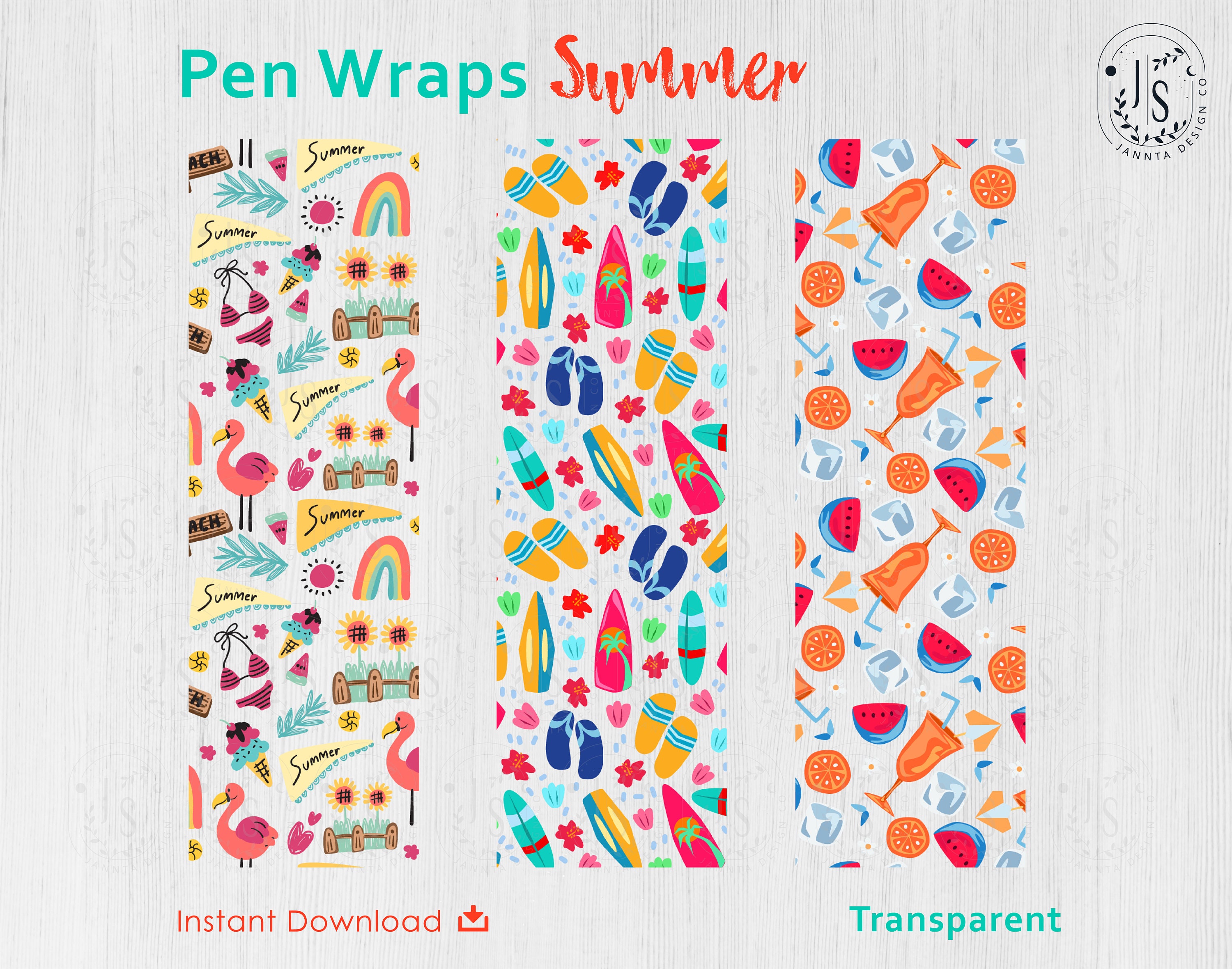 Holiday Summer Beach Pen Wrap PNG Vacation Pen Wraps Png | Etsy