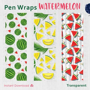 Watermelon Pen Wrap PNG Melon Fruit Pen Cut File Pen Wraps - Etsy
