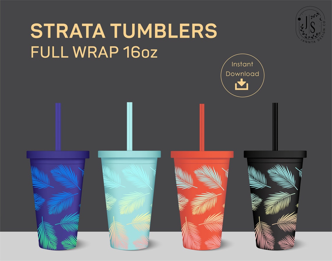 Tropical Palm Leaf Stata SVG Strata Cups svg Strata Full | Etsy