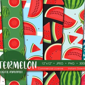 Melon Digital Paper Pack Watermelon Fruit Tropical Fruits | Etsy