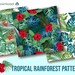 Tropical Flower Digital Paper Pack | Monstera Seamless Pattern ...