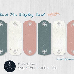 Epoxy Pen Display Card SVG | Glitter Pen Care Template | Pen Card ...