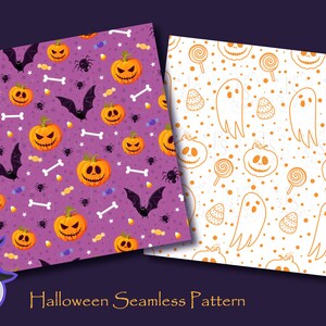 Halloween Digital Paper Pack | Spooky, Gothic Seamless Patterns ...