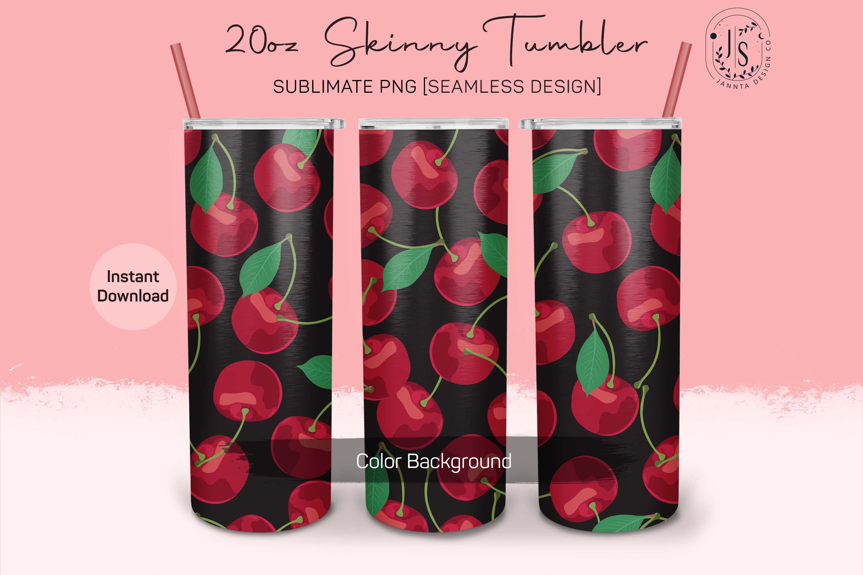 Red Cherry 20oz Tumbler Sublimate PNG Berry Fruit Seamless - Etsy