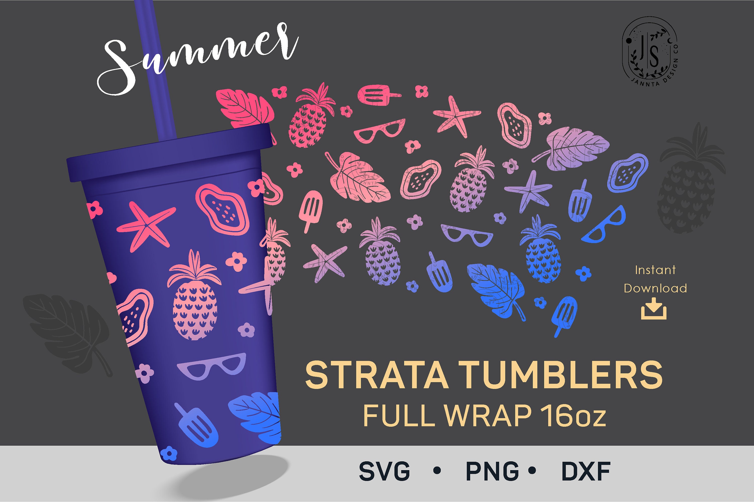 Summer Beach Strata SVG, Strata Cup Svg, Strata Full Wrap Svg, Strata ...