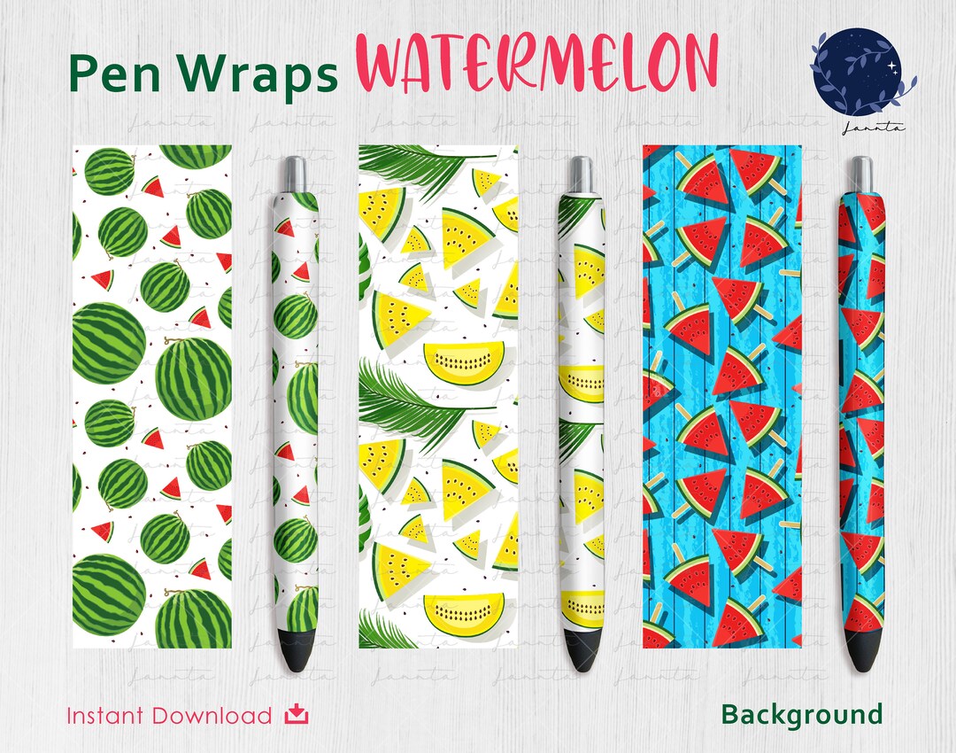 Watermelon Pen Wrap PNG Melon Fruit Pen Cut File Pen Wraps - Etsy
