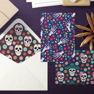 Day of the Dead Sugar Skull Digital Paper | Seamless Patterns (digital ...