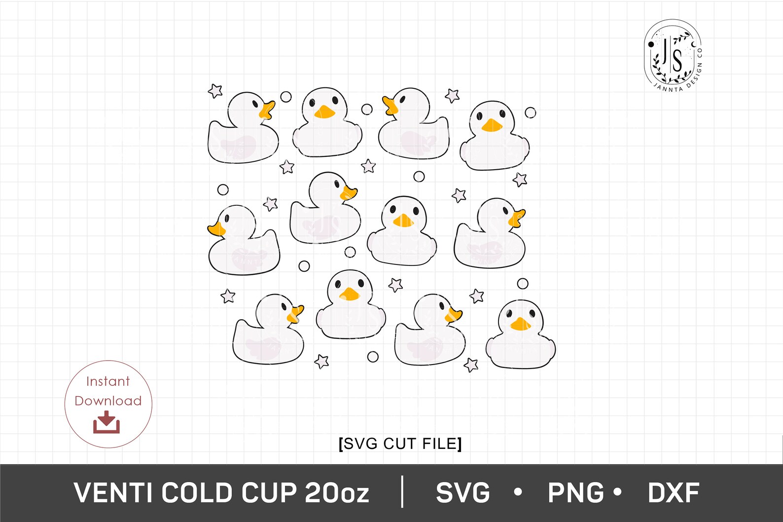 Rubber Duck SVG 20 Oz Skinny Tumbler Happy Duckie Full Wrap - Etsy