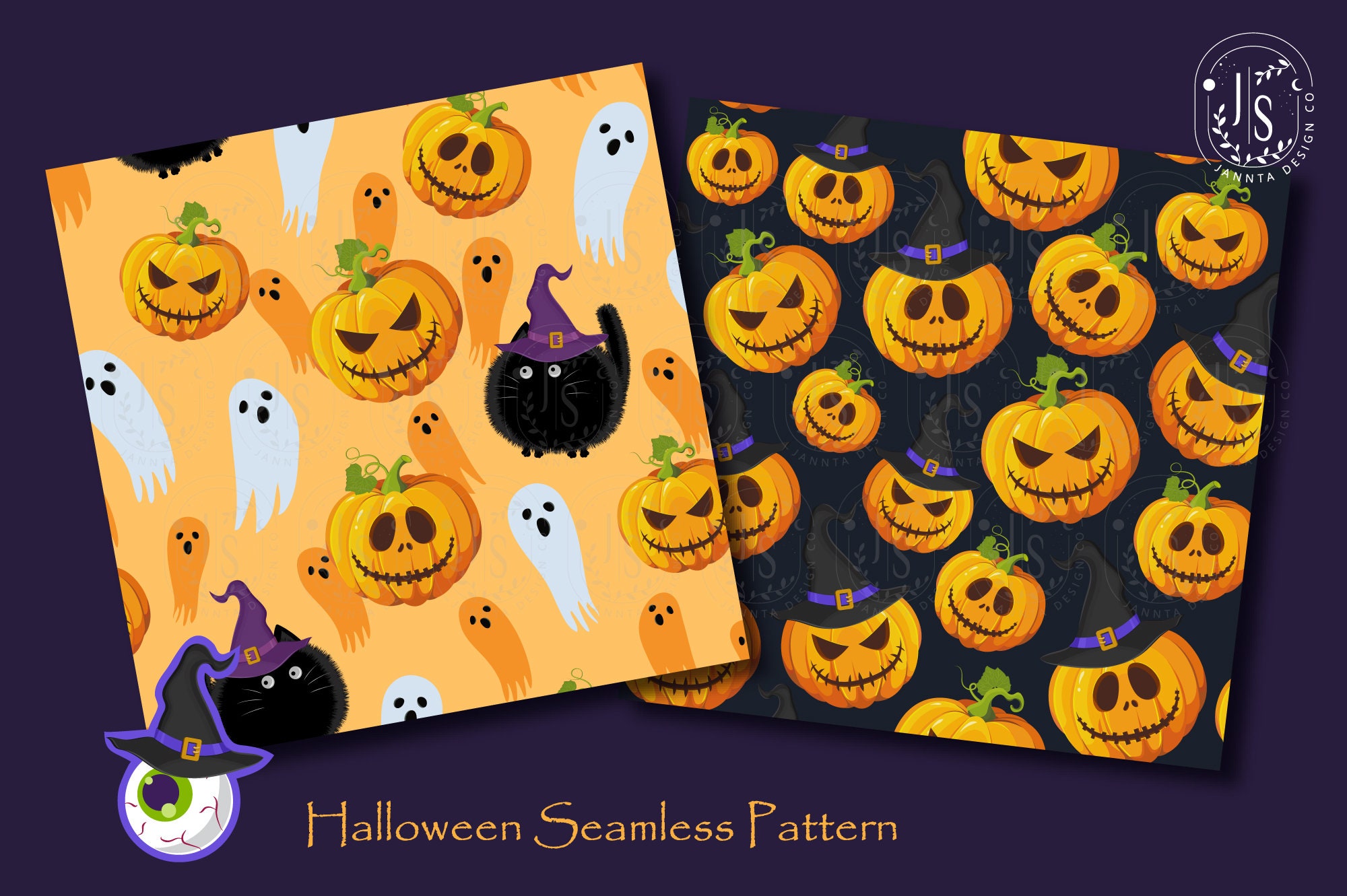 Halloween Digital Paper Pumpkin Digital Papers Pack Jack O - Etsy