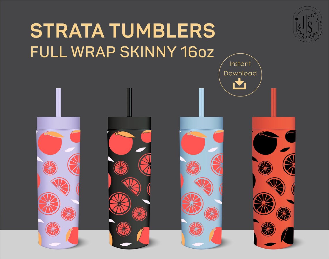 Orange Strata SVG Fruit Strata Cups svg Strata Full Wrap | Etsy